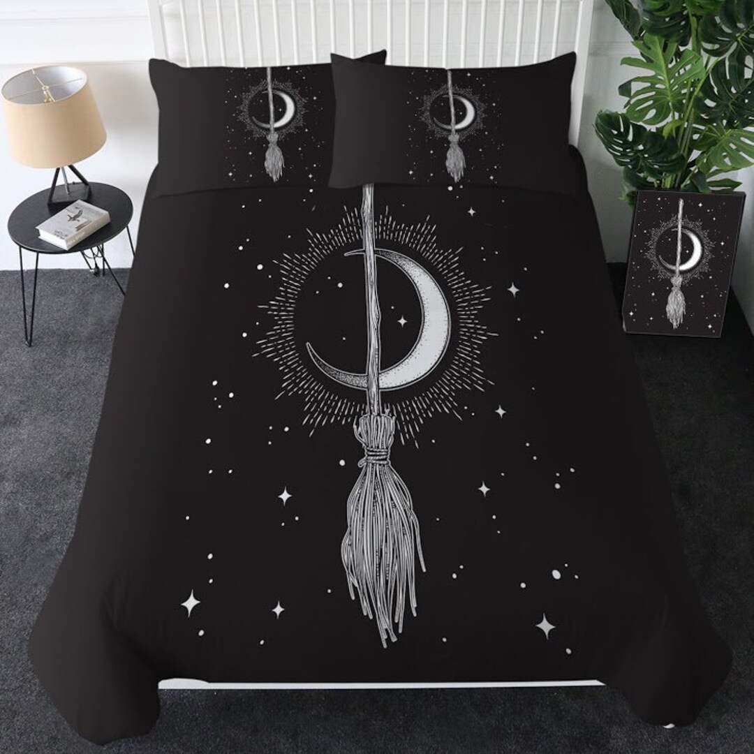 Witch BROOM Duvet Cover Witchs Broom Stick Quilt Cover Bedding - Etsy