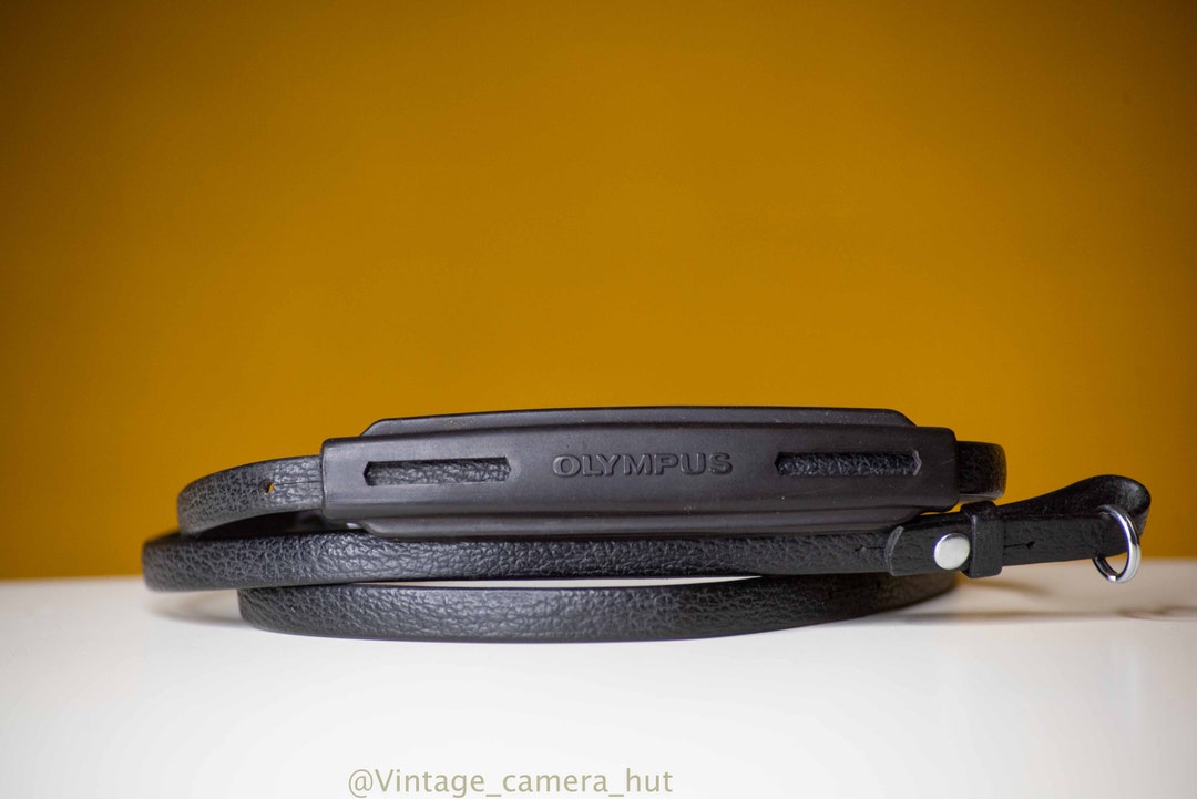 Olympus Camera Strap Black Leather Vintage Strap - Etsy