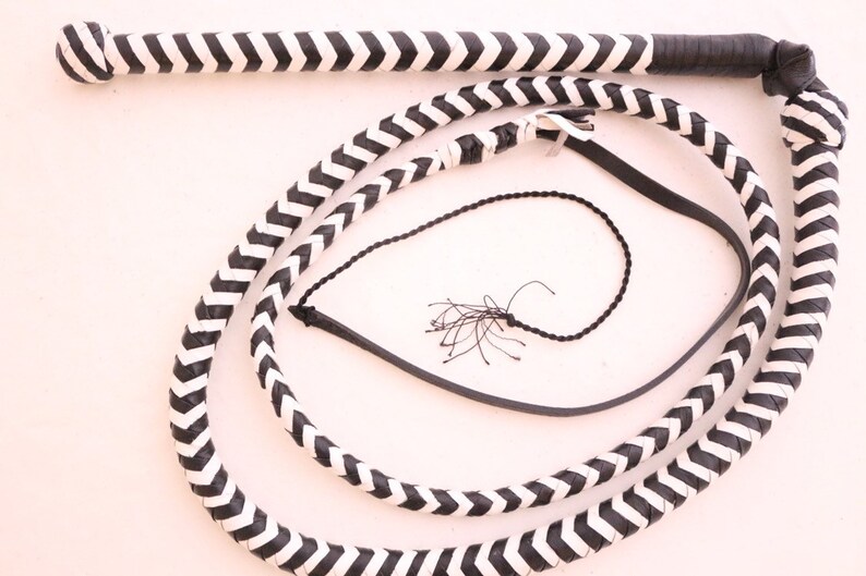 6 Ft Stock zweep, 12 gevlochten echte koe leer, heavy duty, handgemaakt ...