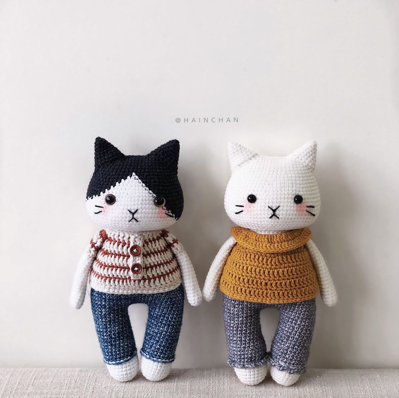 Adorable Oreo & Mochi the Cat Crochet Pattern by Hainchan - Etsy