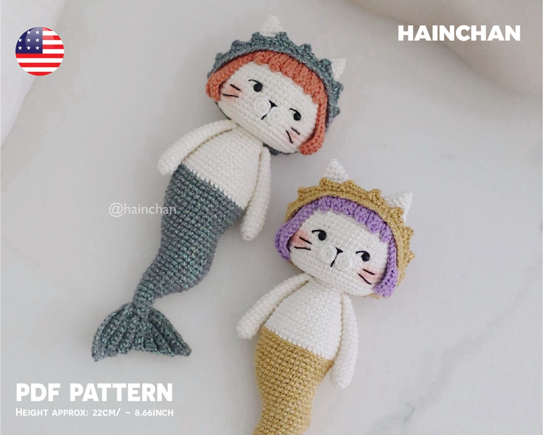 Little Meowmaid Crochet Pattern by Hainchan - Charming Mermaid Cat ...