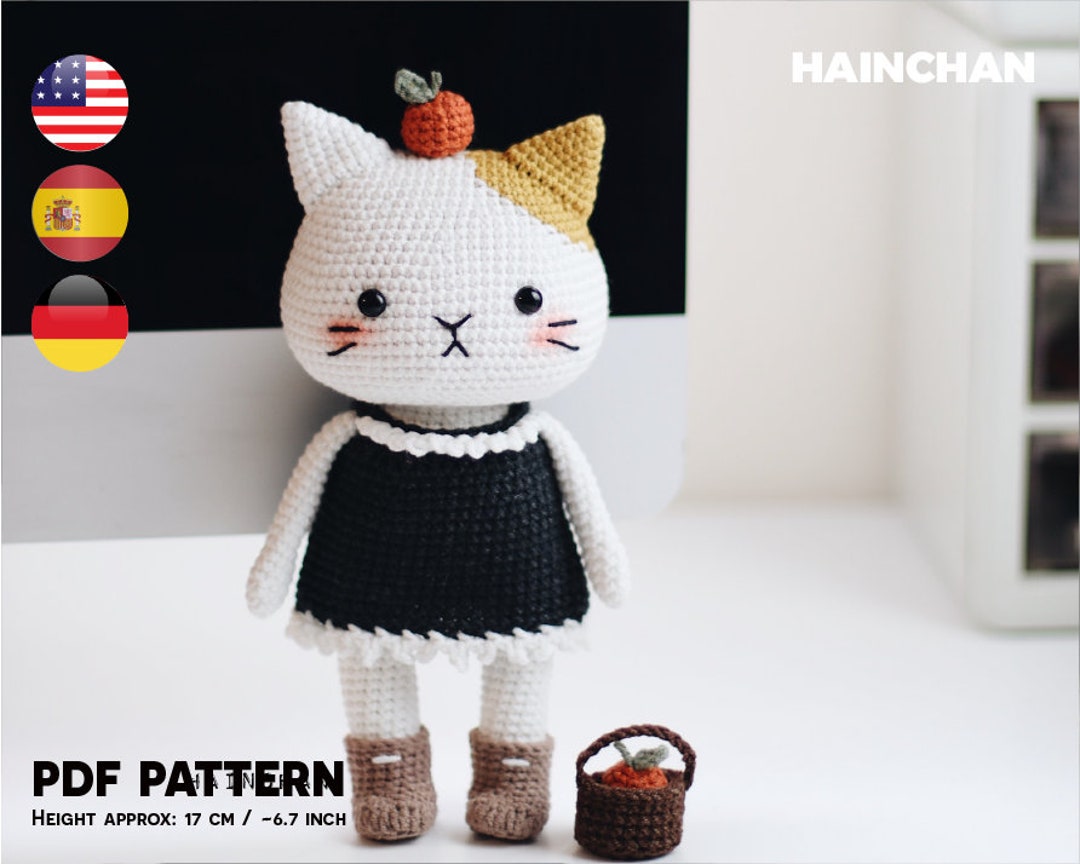 Create Your Own Adorable Aki the Cat Amigurumi | Hainchan - Etsy