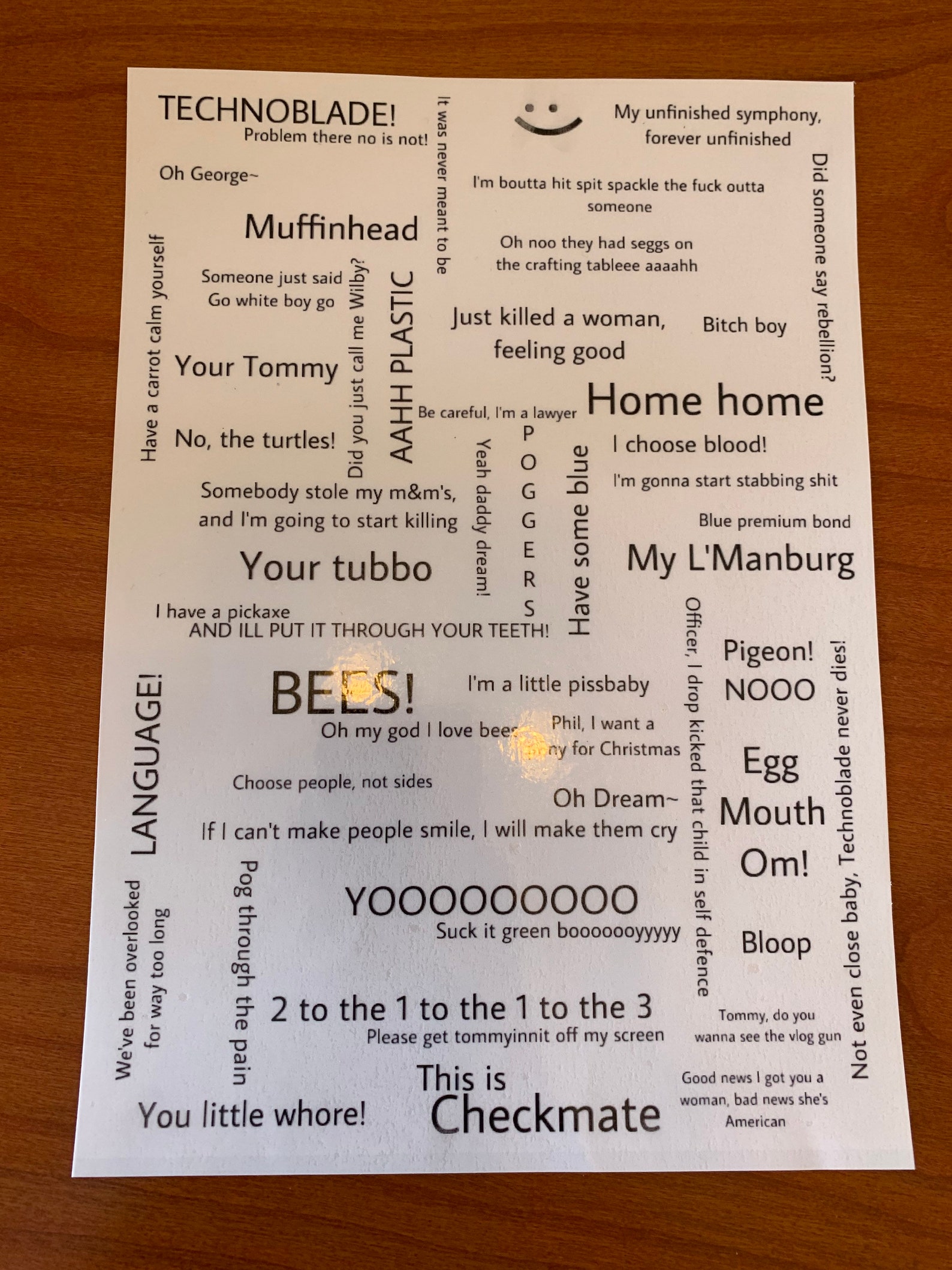 Dream SMP quotes poster | Etsy