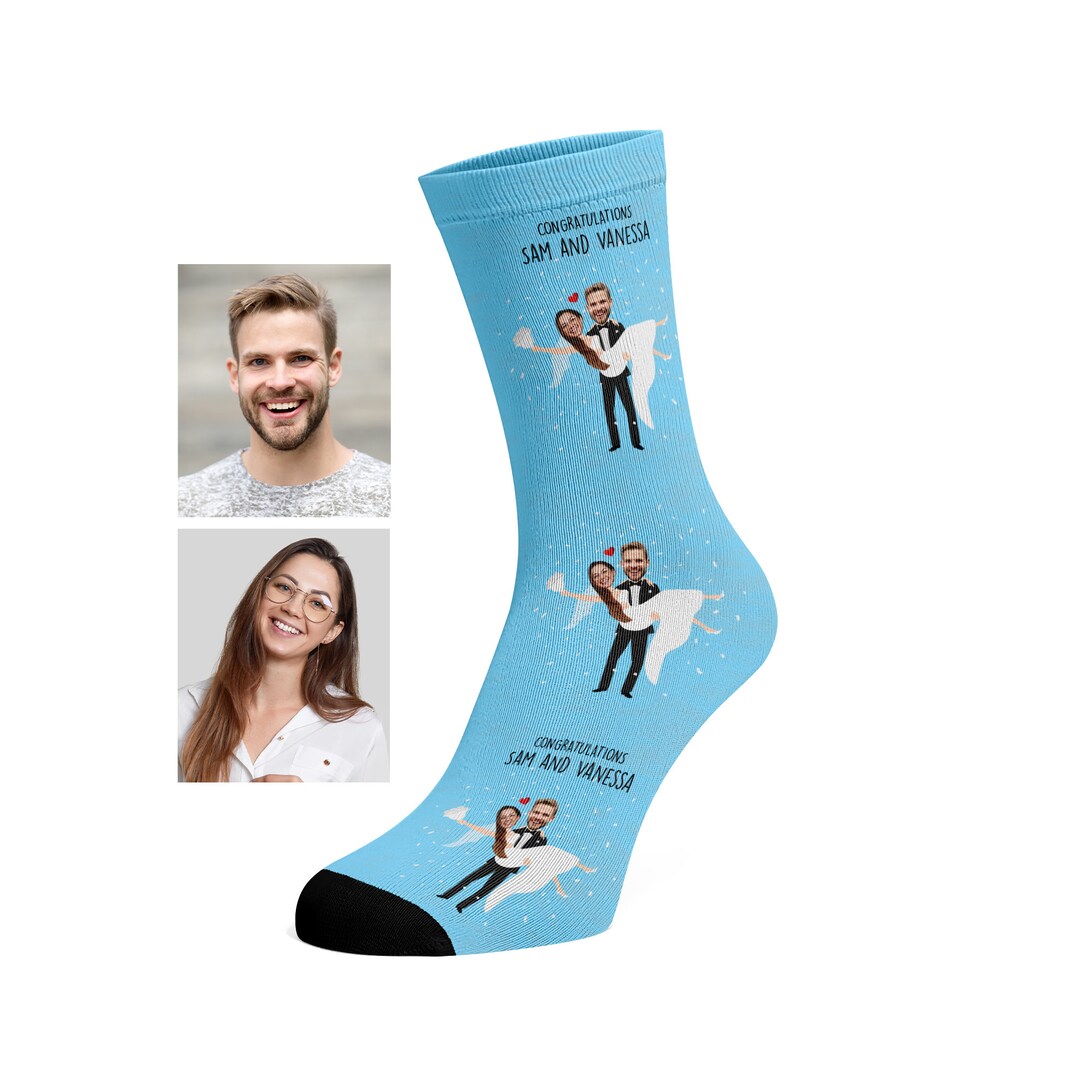 Custom Wedding Socks Custom Photo Socks, Custom Socks, Personalise ...