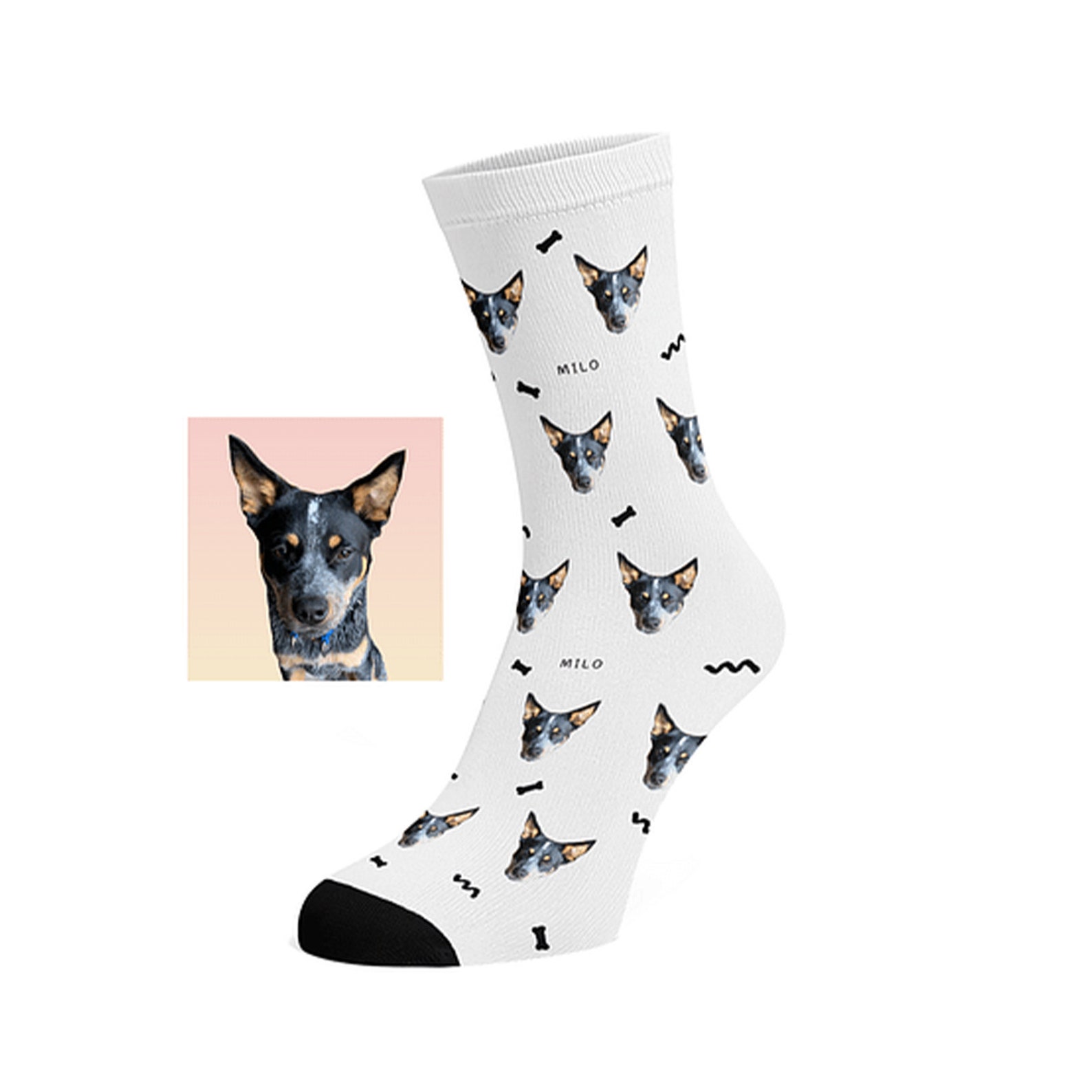 Custom Pet Socks with Name Custom Photo Socks Custom | Etsy