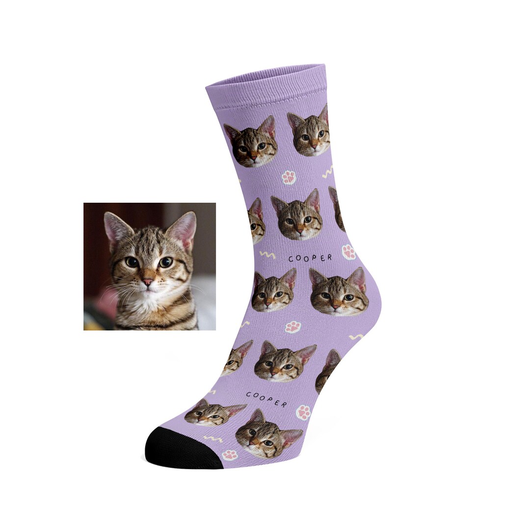Custom Pet Socks (with Name) - Custom Photo Socks, Custom Socks ...