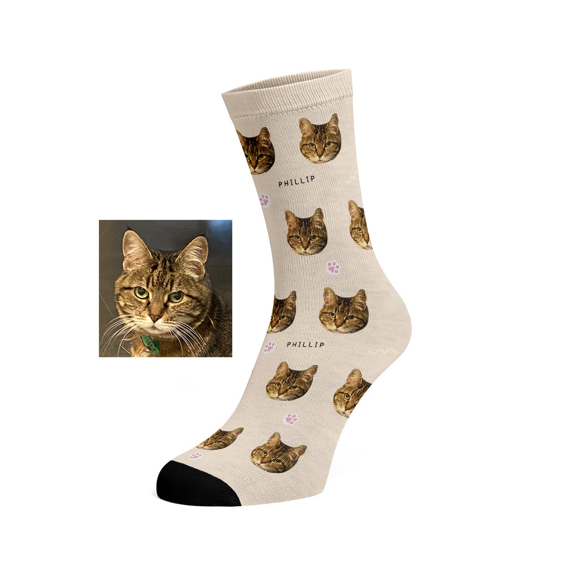 Custom Pet Socks (with Name) - Custom Photo Socks, Custom Socks ...