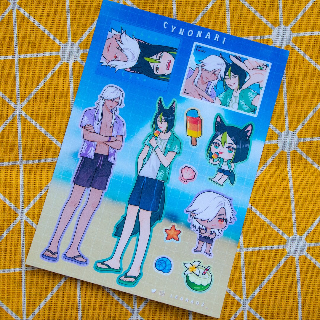 Genshin Impact Cyno Tighnari A6 Sticker Sheet Cynonari STOCK CLEARANCE ...