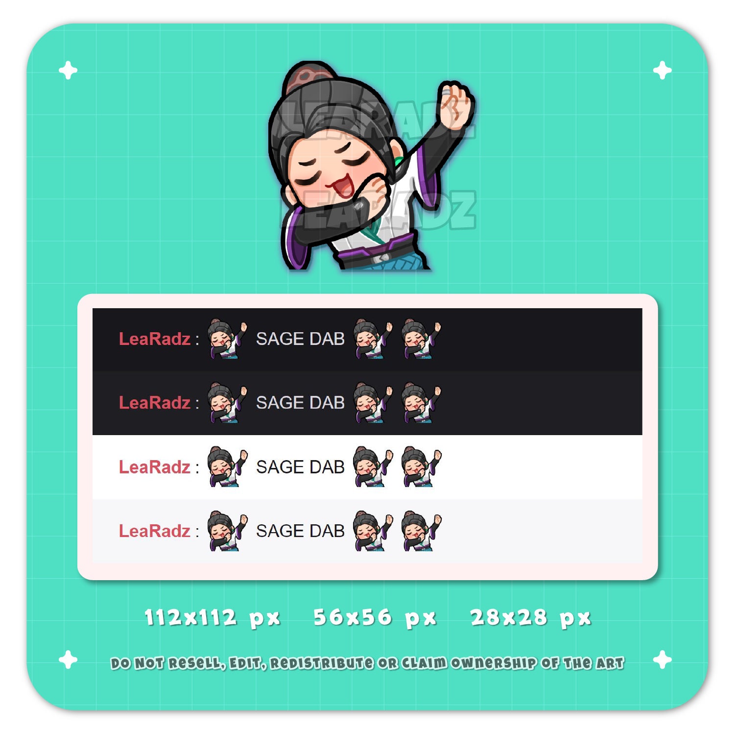 Sage Valorant Agent Emotes X9 Premade Emotes Twitch/discord/youtube ...