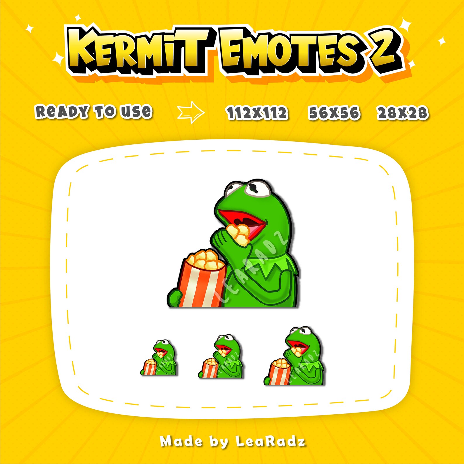 Emotes Twitch and Discord // Kermit Frog Meme 2 - Etsy