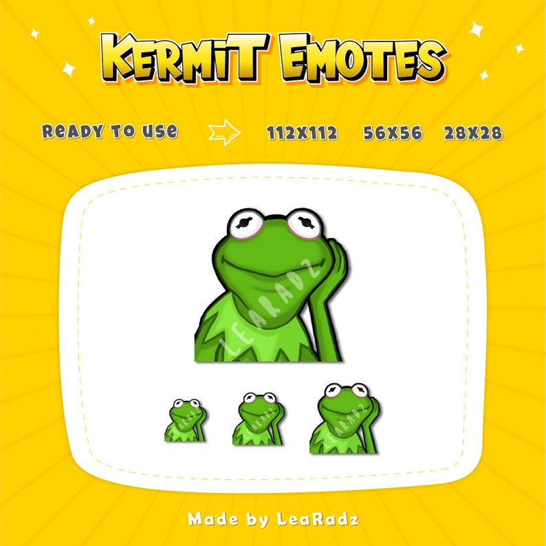 Emotes Twitch and Discord // Kermit Frog Meme - Etsy