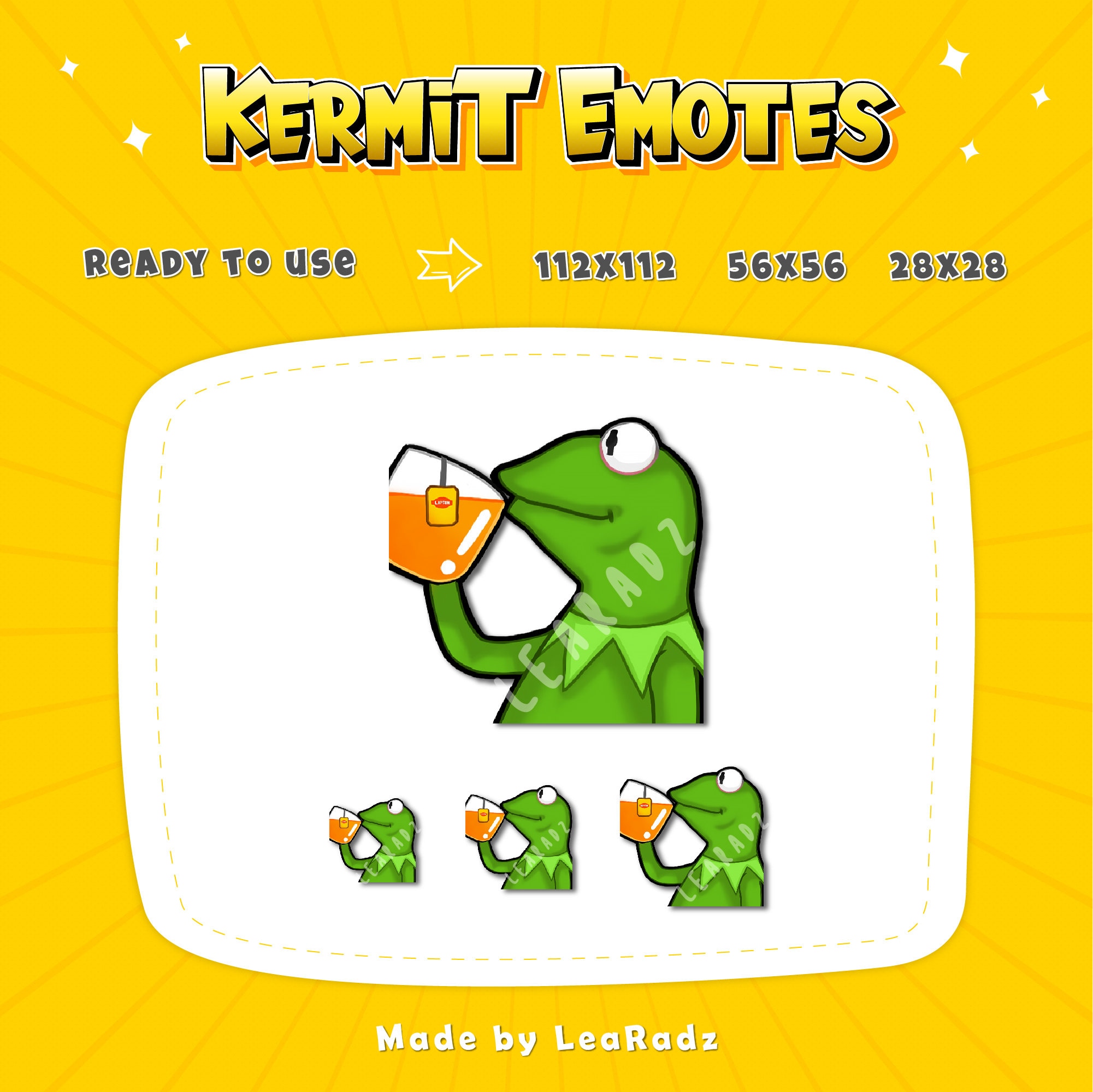 Emotes Twitch and Discord // Kermit Frog Meme - Etsy
