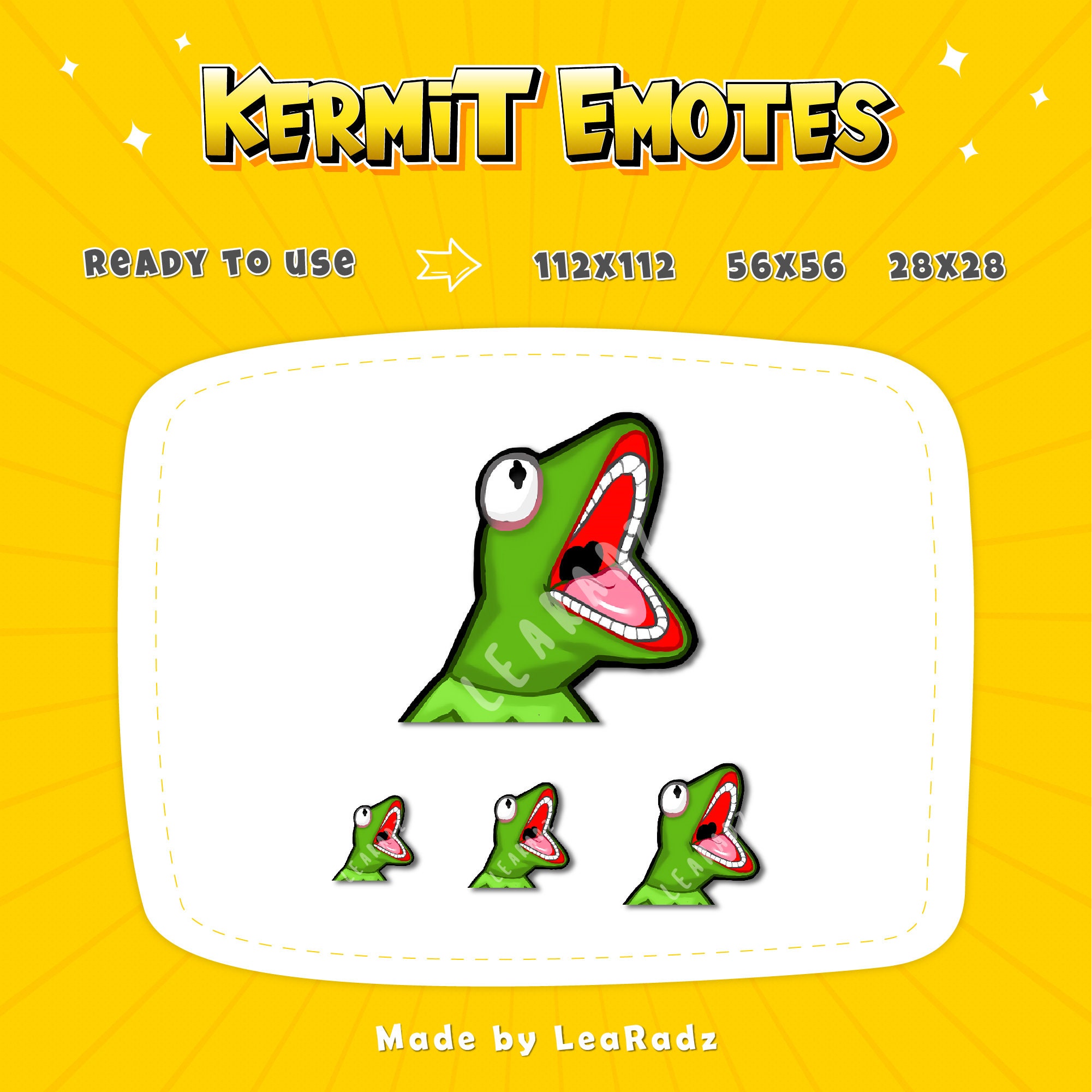 Emotes Twitch and Discord // Kermit Frog Meme - Etsy