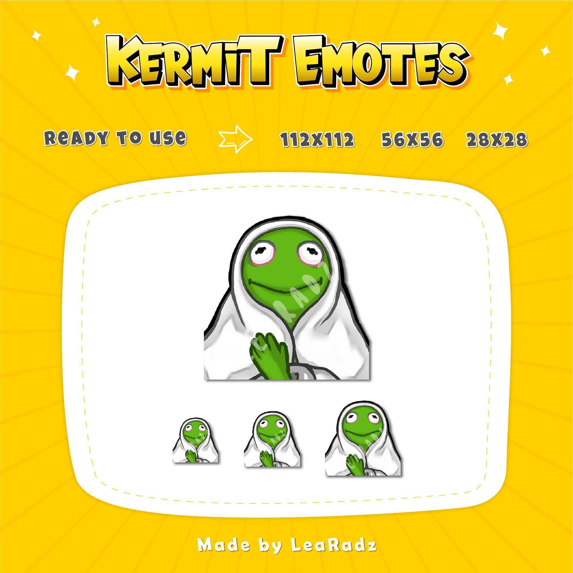 Emotes Twitch and Discord // Kermit Frog Meme - Etsy