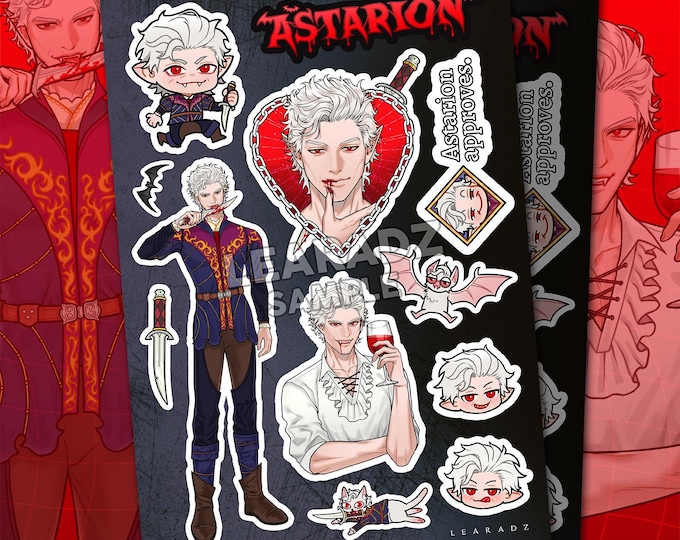 Astarion A6 Sticker Sheet - Etsy