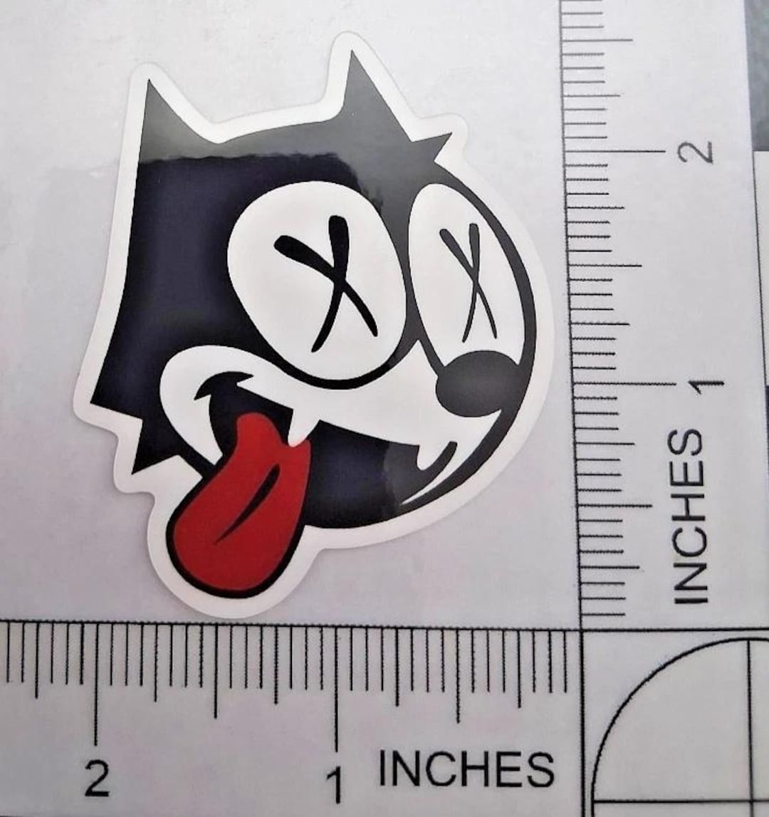 Felix the Cat Dead Glossy Waterproof Logo Decal Sticker 2.5"x2" - Etsy