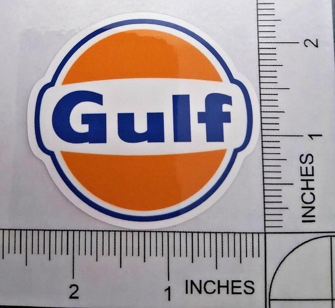 Gulf Oil Retro Glossy Waterproof Logo Decal Sticker 2.5"x2.5" - Etsy UK