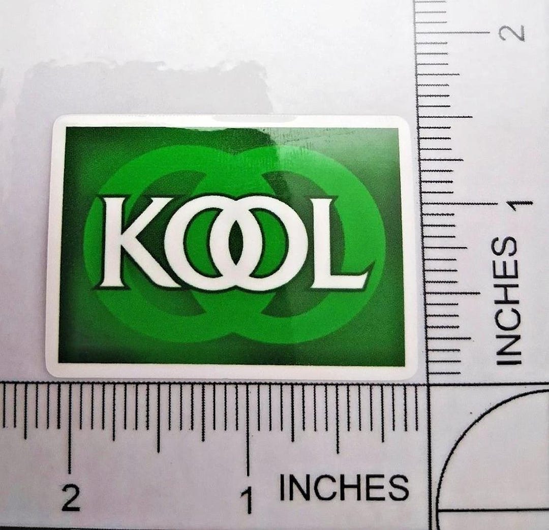 KOOL Glossy Waterproof Logo Decal Sticker 2"x1.5" - Etsy