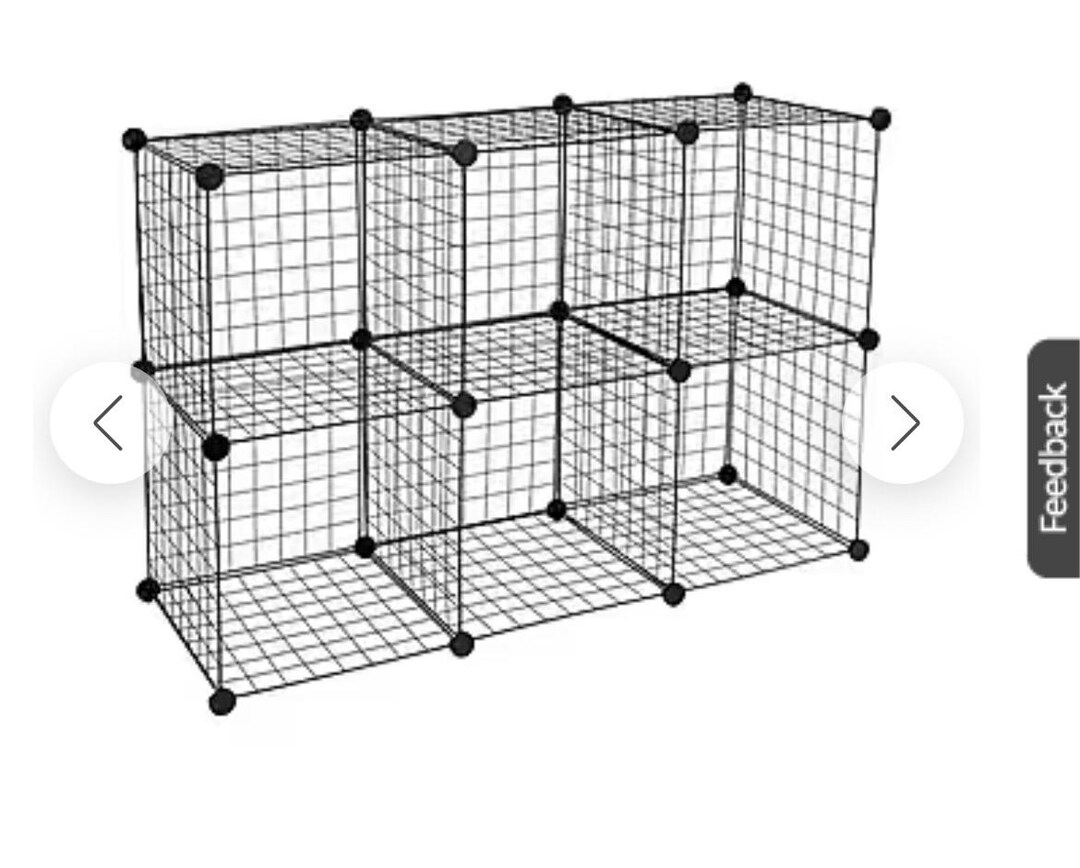 1 Gal. Wire Storage Cubes 6-cube Metal Grid Organizer 3 Sets of 6 ...