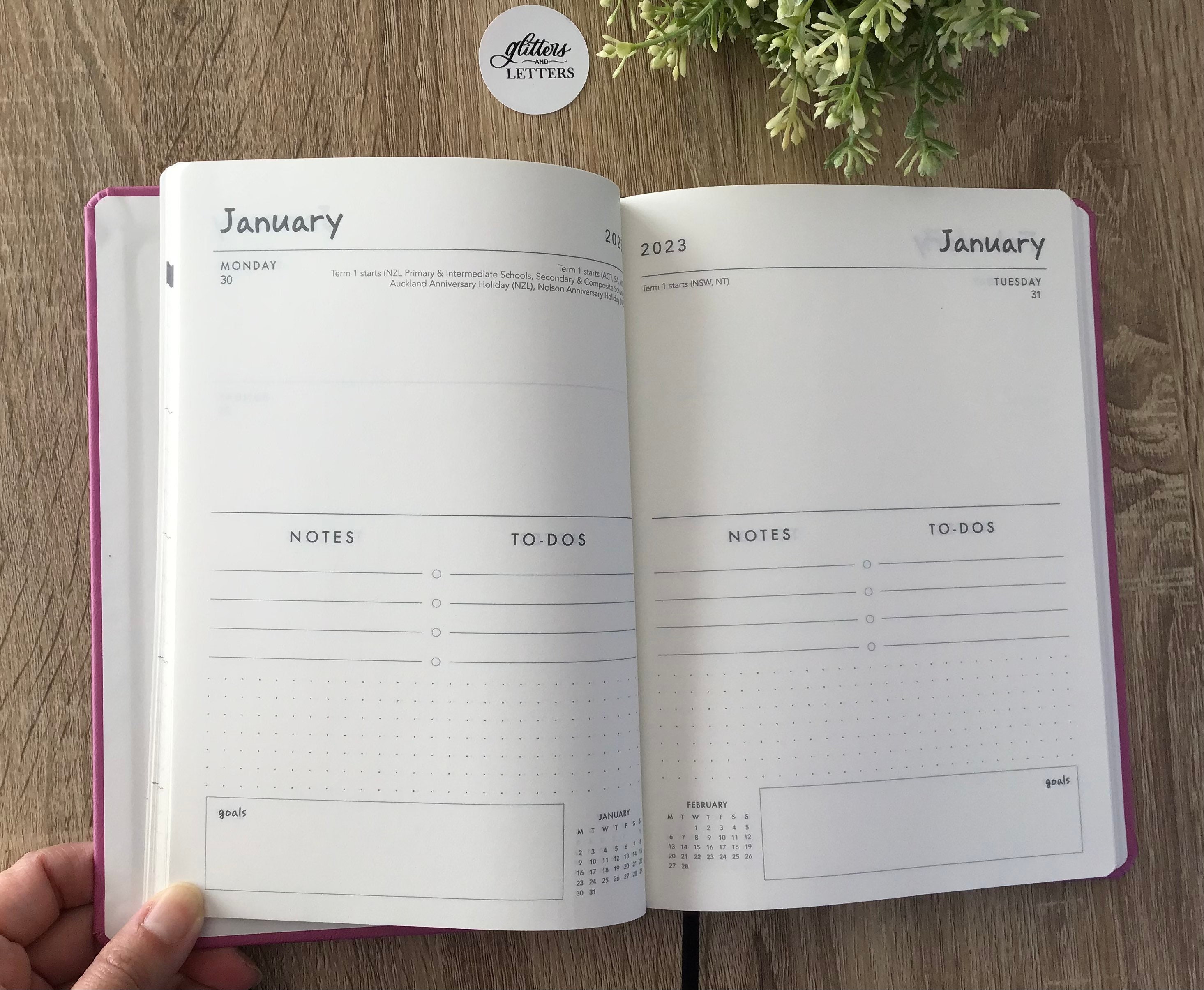 Personalized 2023 Diary/planner Day to Page Teachers Christmas - Etsy ...