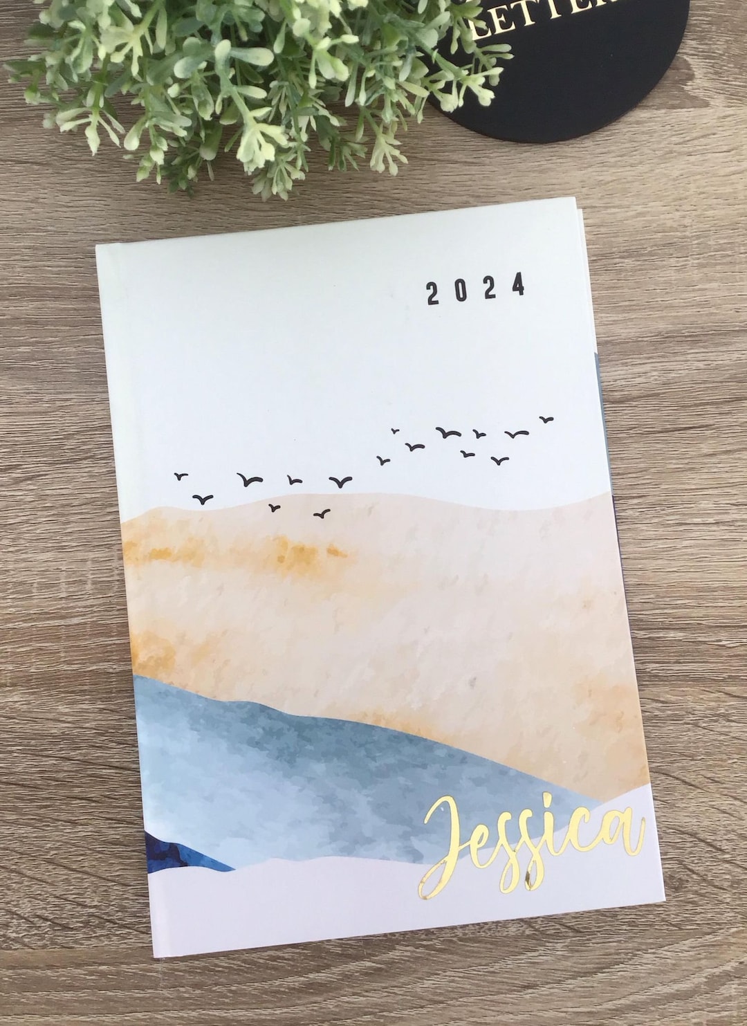 Personalised 2024 A4 Diary Journal Day to Page Birthday - Etsy
