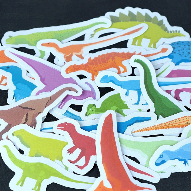 Dinosaur Stickers - Etsy