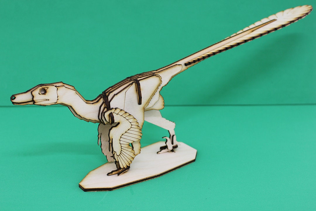 Velociraptor Wood Puzzle Model - Etsy