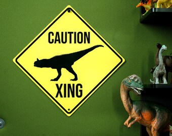 Caution Dinosaur Sign | Etsy