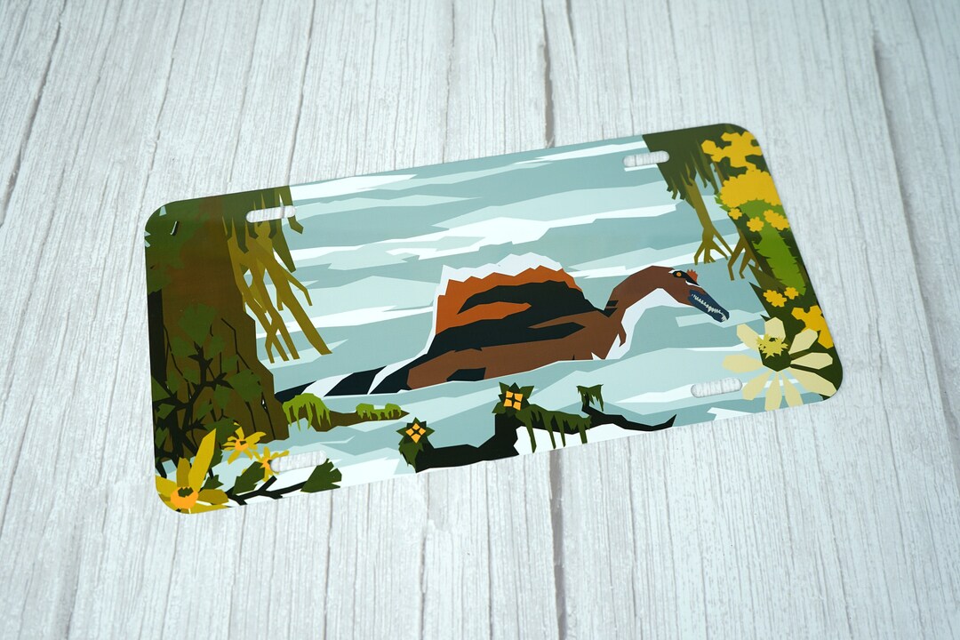 Spinosaurus Dinosaur License Plate - Etsy