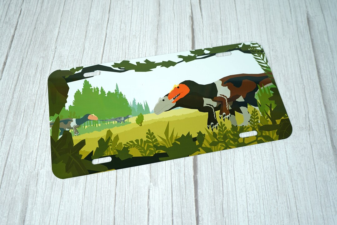 Allosaurus Dinosaur License Plate - Etsy