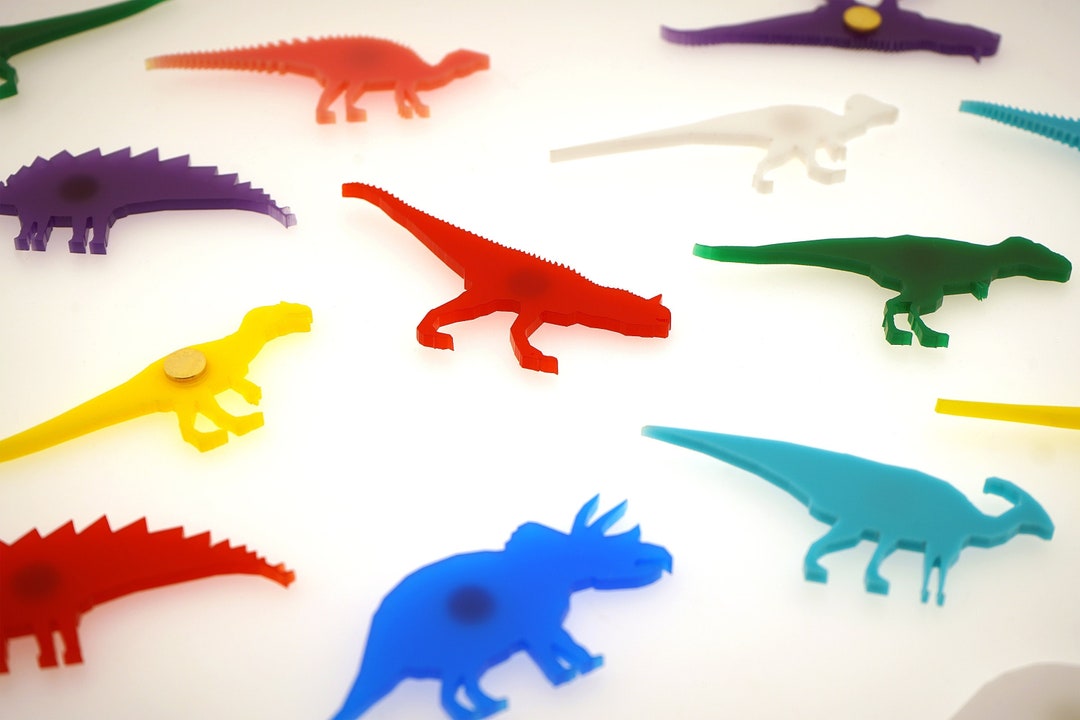 Dinosaur Magnets - Assorted Acrylic - Set of 8 - Etsy
