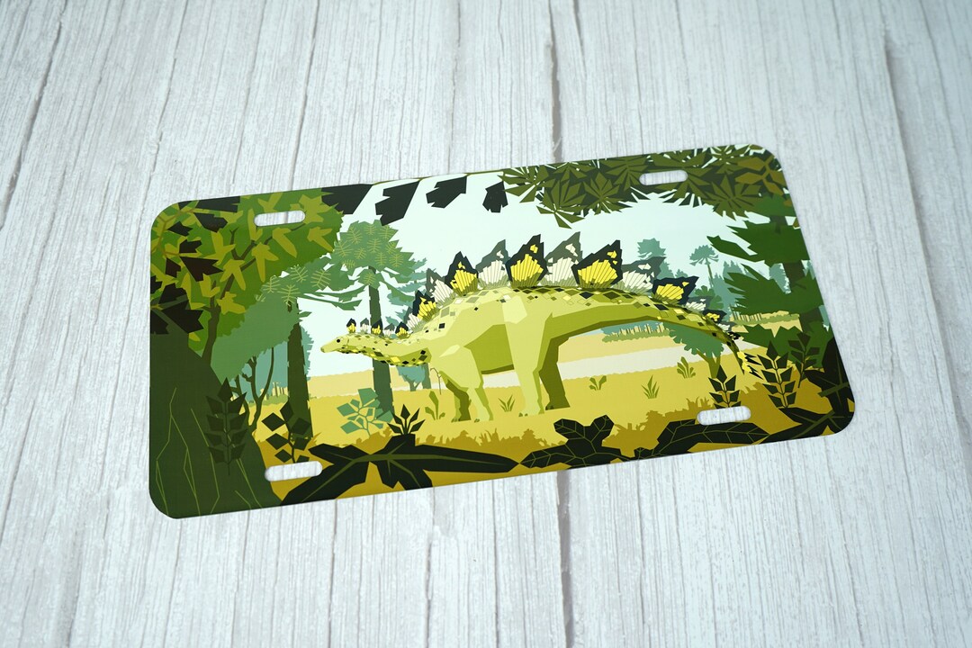 Stegosaurus Dinosaur License Plate - Etsy
