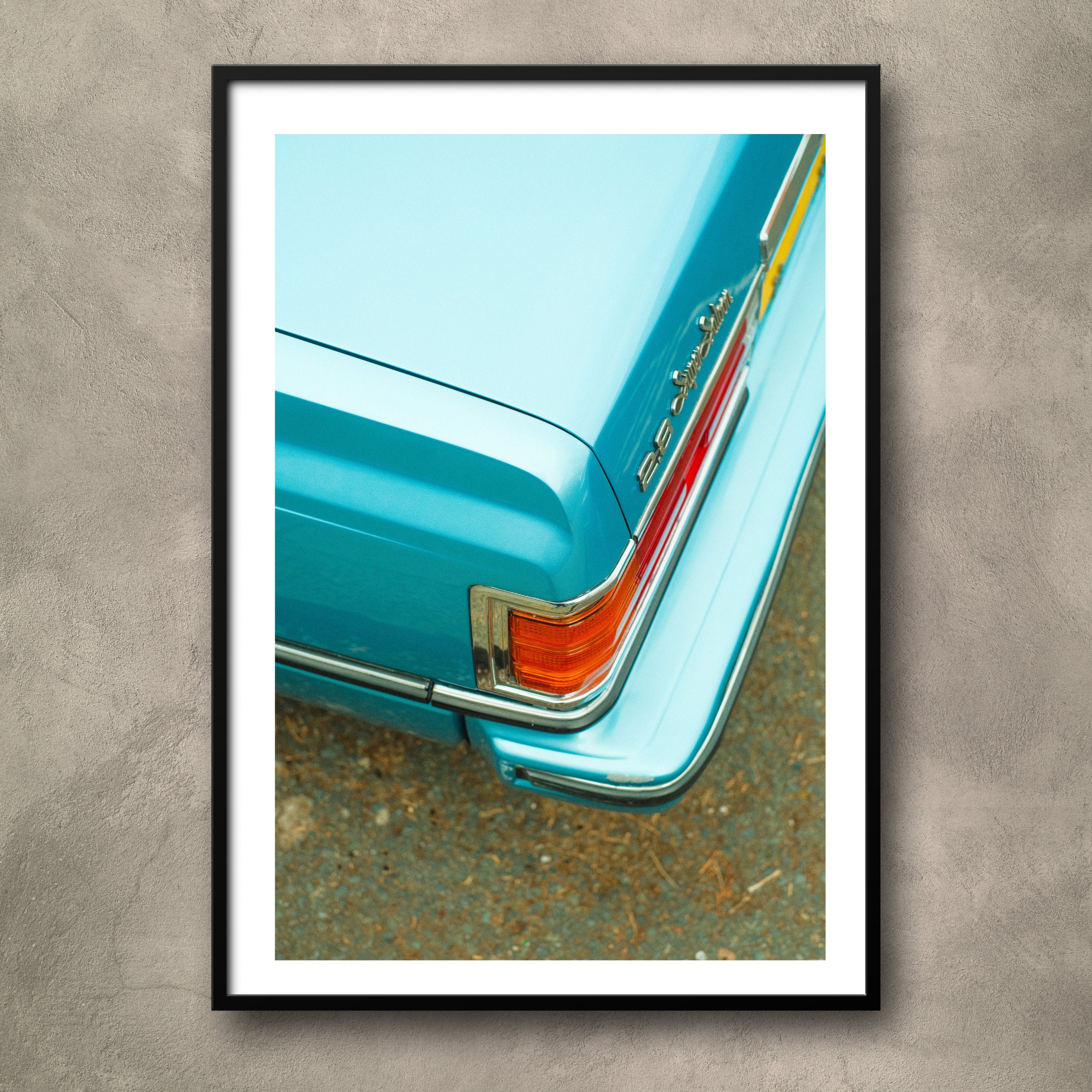 Blue Classic Car Wall Art. Original Photo - Etsy