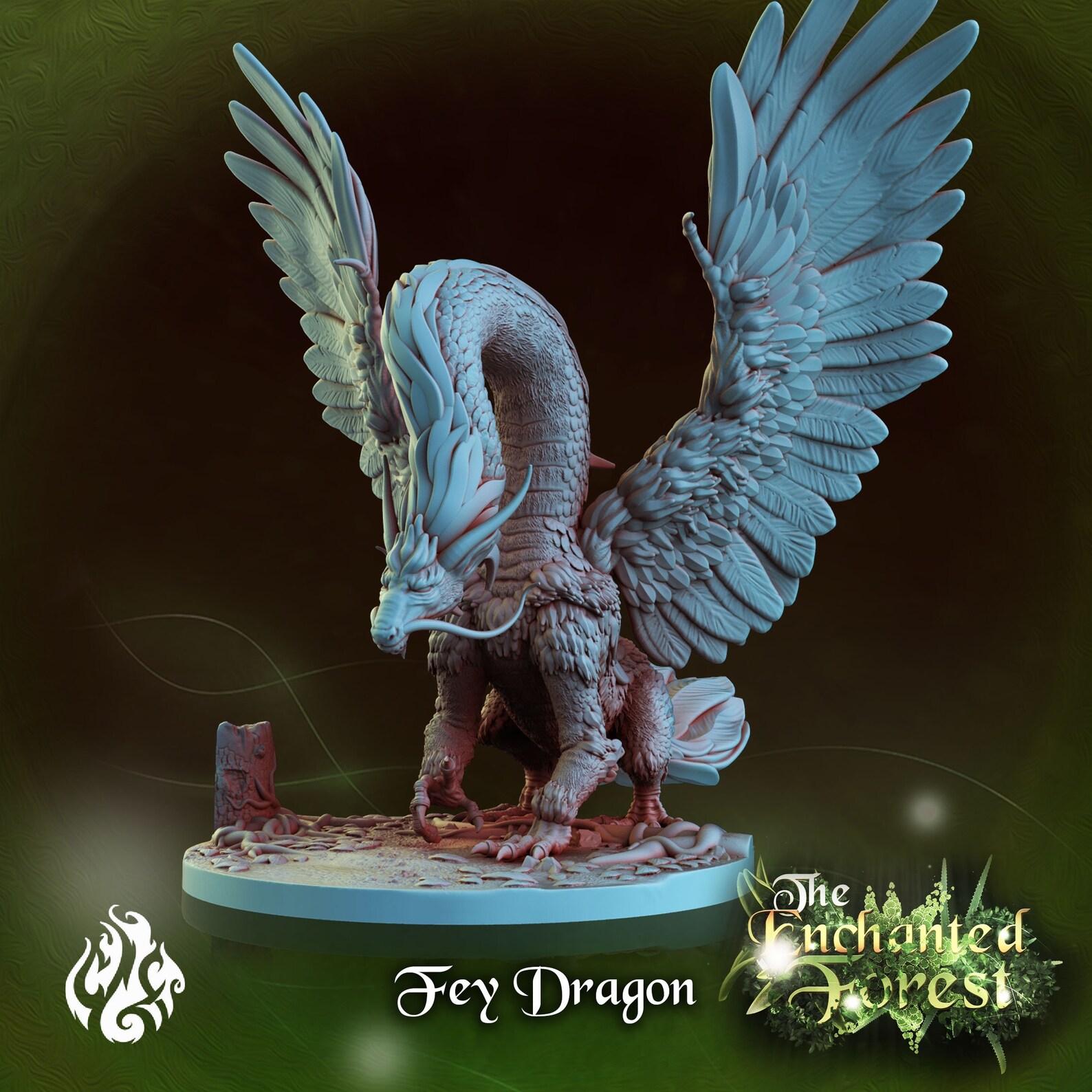 Fey Dragon ideal for Dungeons and Dragons and other Tabletop | Etsy