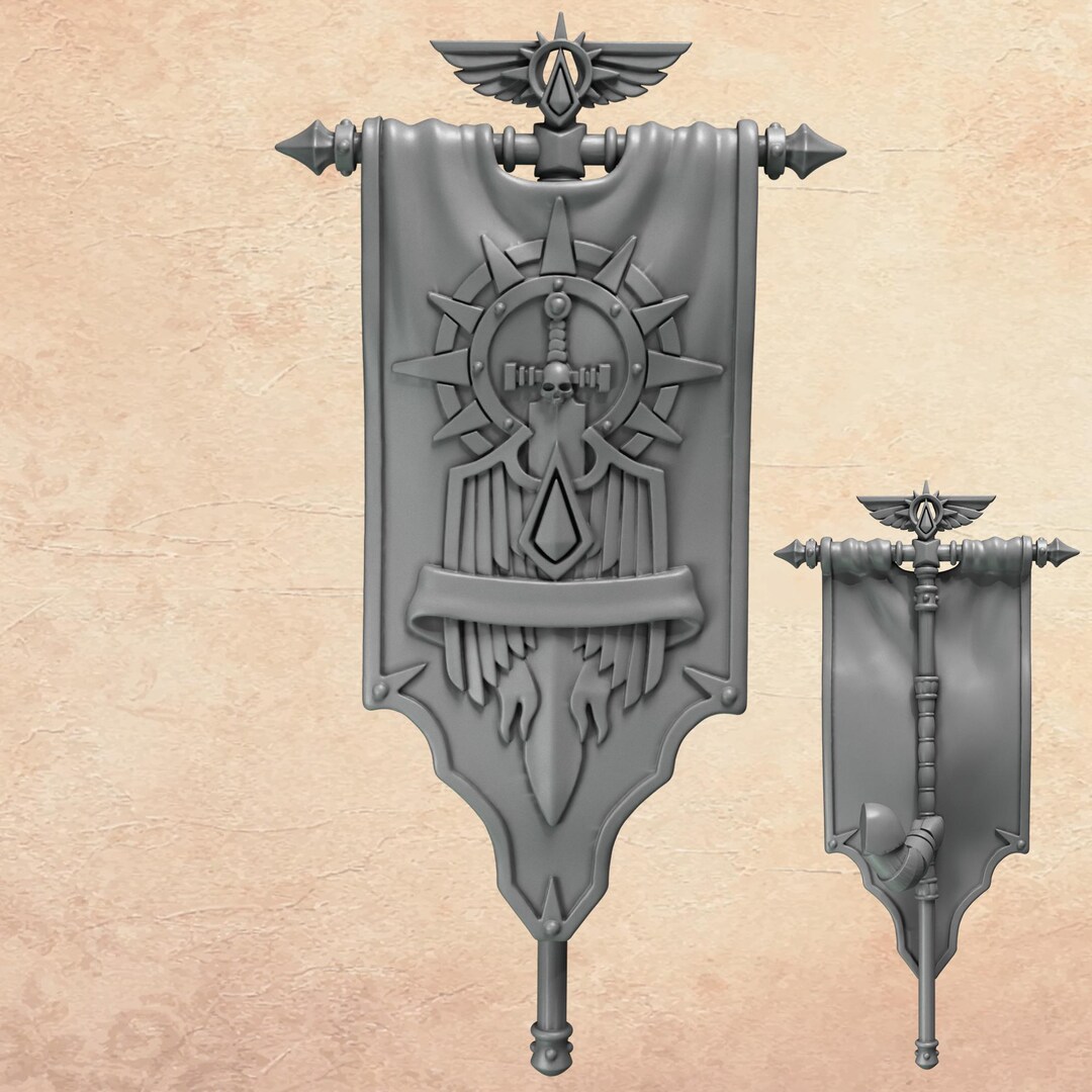 Space Knights Banners 5 Greytide Studio Crimson Lords Kitbash Bits - Etsy