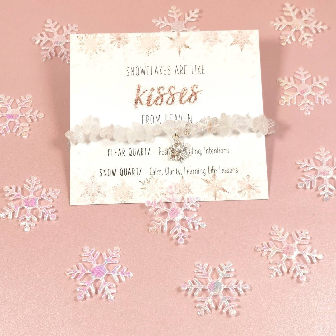 Snowflakes Are Like Kisses From Heaven Bracelet Grief - Etsy