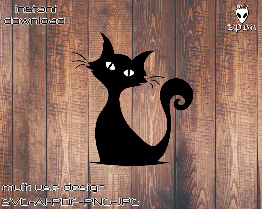 Cat SVG, Cat Vector, Cat Print, Cat Clip Art, Transparent Png, Cricut ...