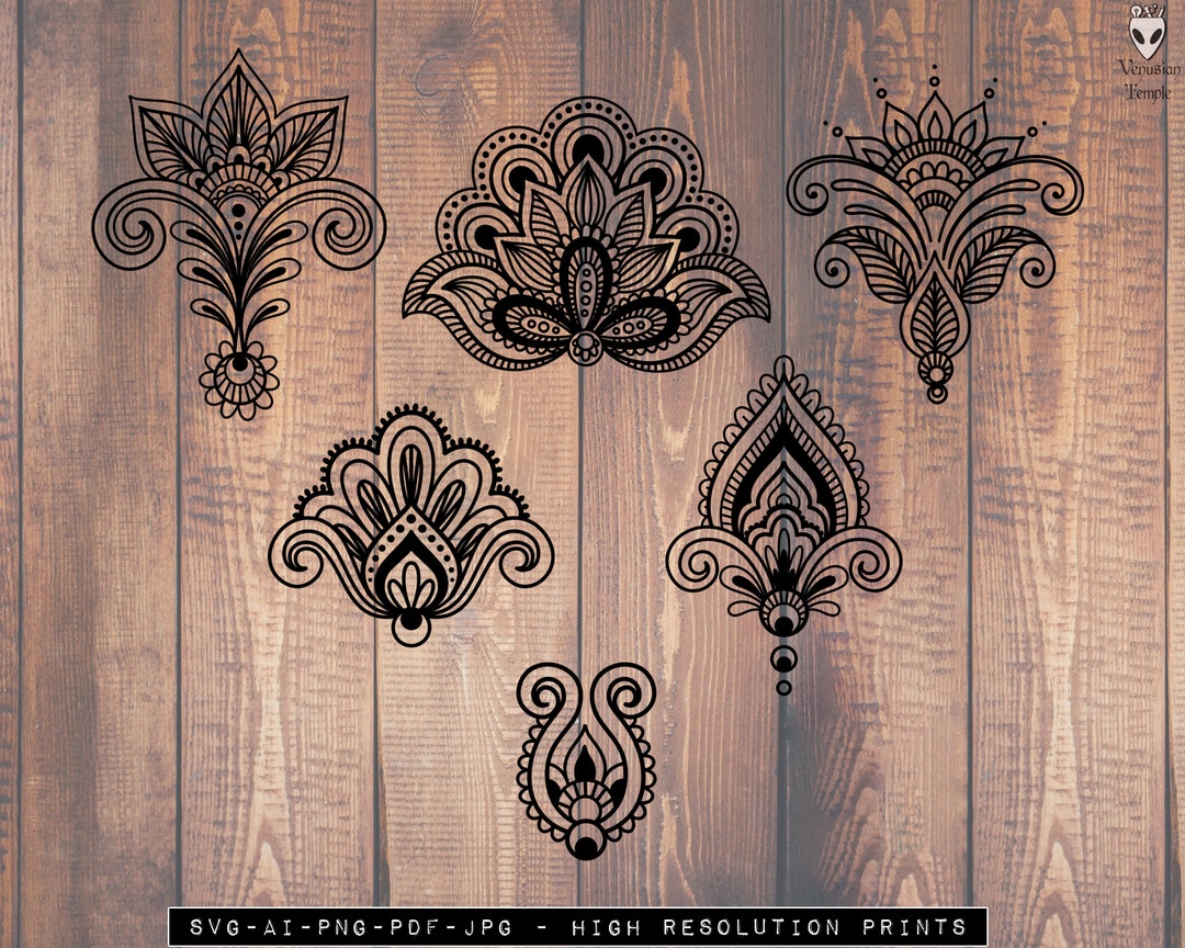 Henna Designs, Henna Tattoo Designs, Henna Svg, Henna Digital Download ...