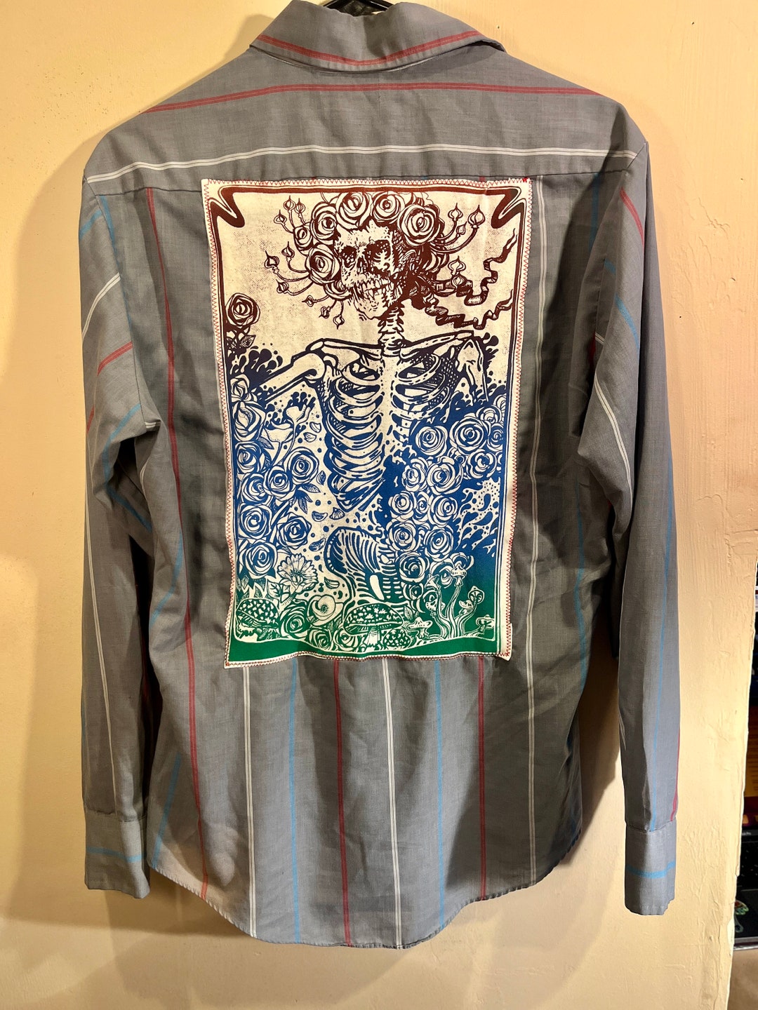 Grateful Dead Upcycled Button Down, With Bertha Patch - Etsy