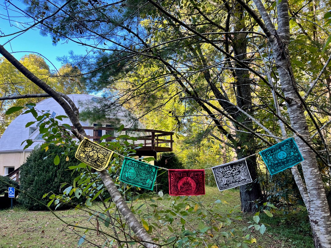 Handmade Prayer Flags From Linocut Printing, Hand Printed and Hand Sewn ...