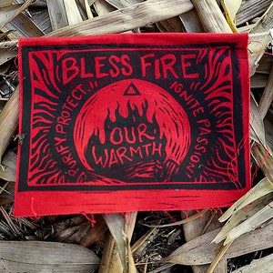 Handmade Prayer Flags From Linocut Printing, Hand Printed and Hand Sewn ...