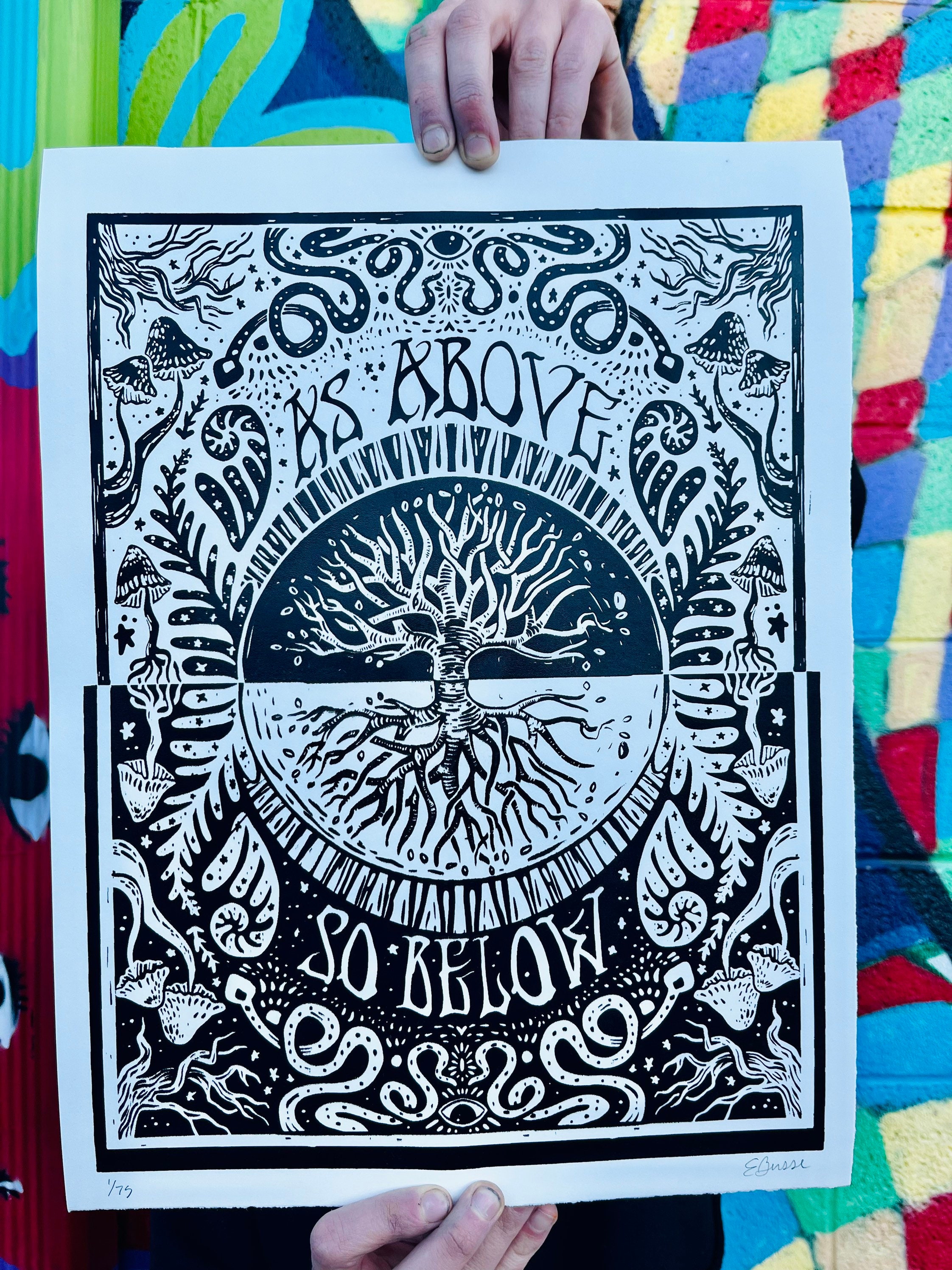 As Above so Below Original Screen Print - Etsy