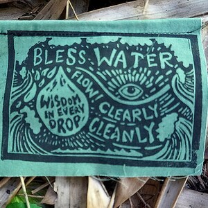 Handmade Prayer Flags From Linocut Printing, Hand Printed and Hand Sewn ...