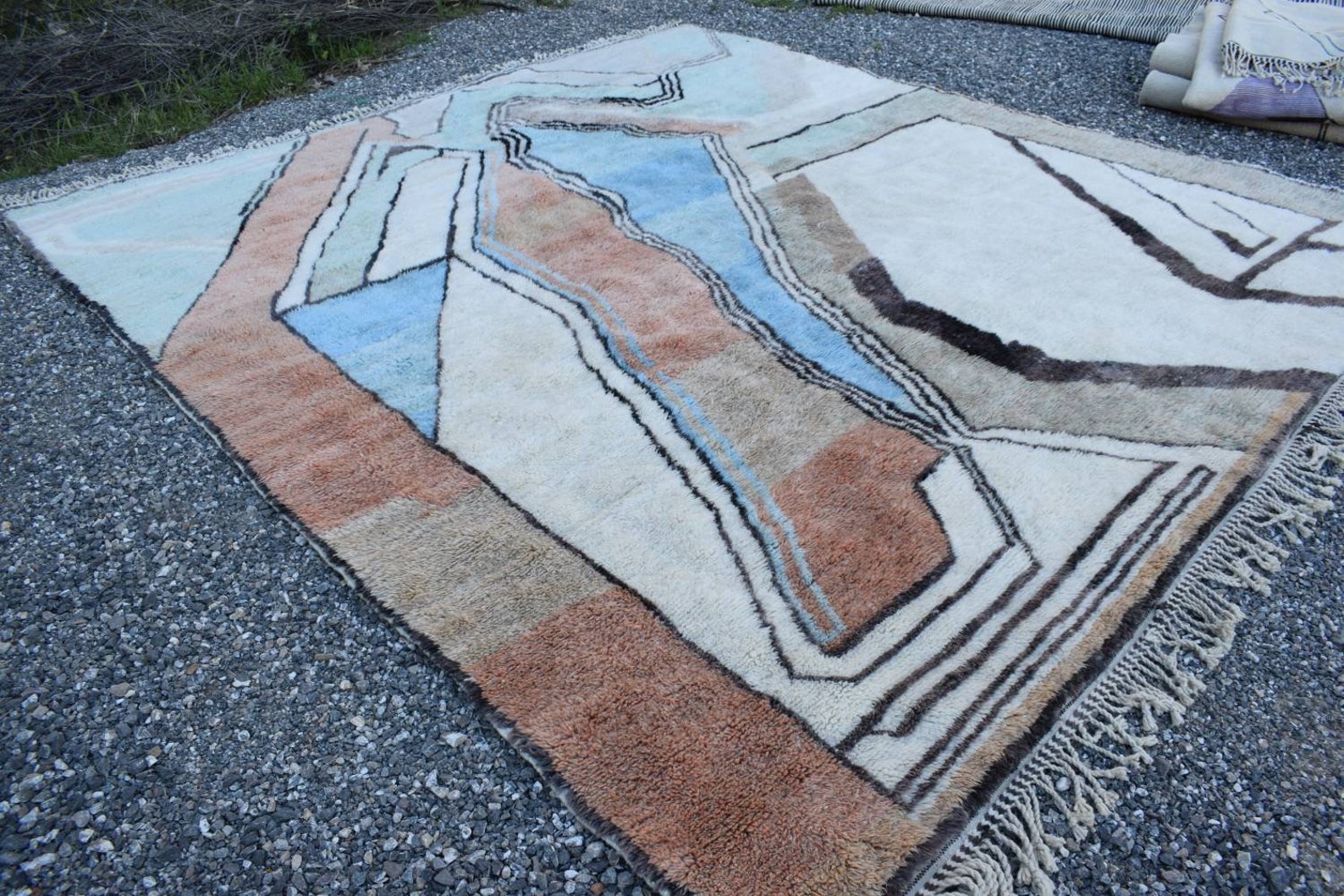 8x10 9x12 10x13 Moroccan Beni Ourain Rug Tapis Berbere | Etsy