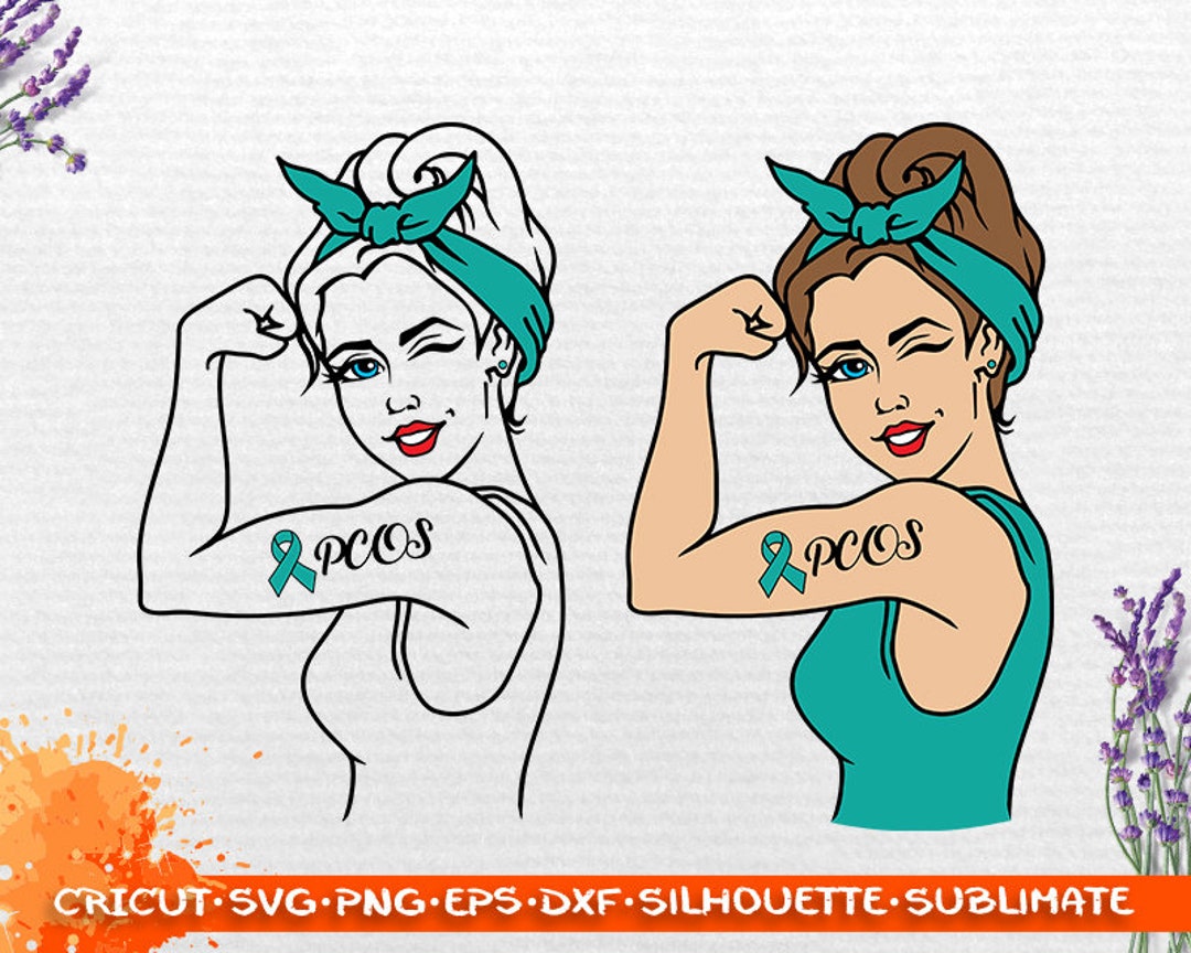 PCOS Svg Rosie the Riveter Png PCOS Awareness Polycystic - Etsy Hong Kong