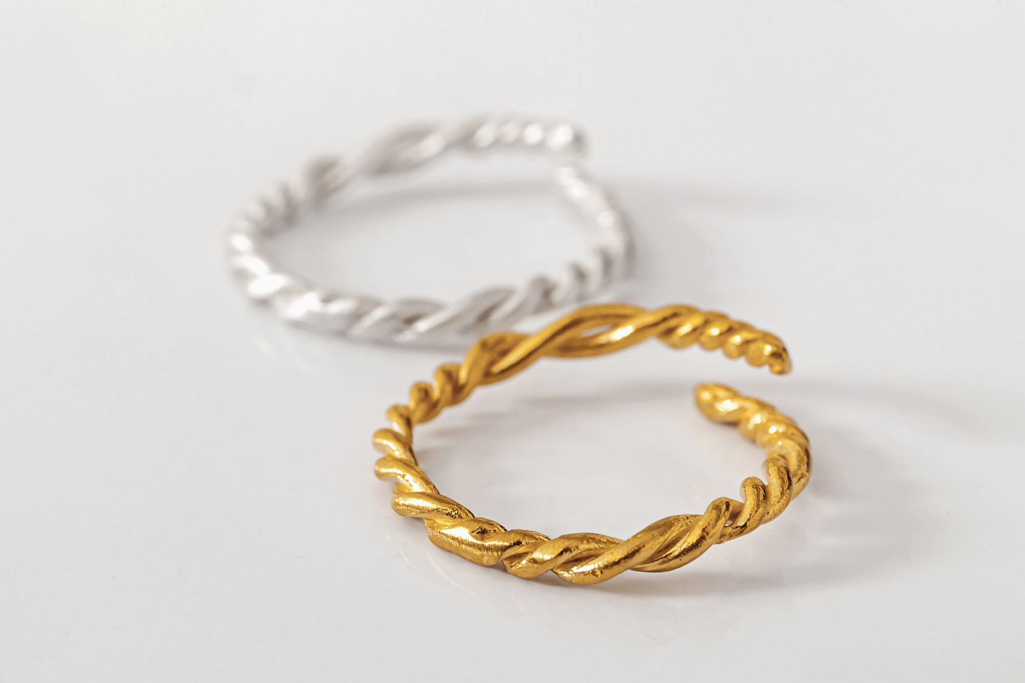 Braided Ring Sterling Silver 14K Gold Filled Twisted Ring Rope - Etsy