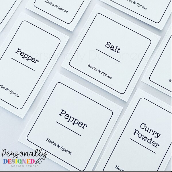 Minimalist Spice Labels - Etsy