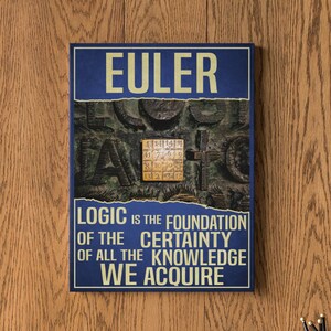 Math Poster Science Art Classroom Decor Teacher Gift / Leonhard Euler ...