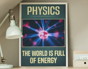Physics Poster Science Art Classroom Decor / Science Quotes | Etsy