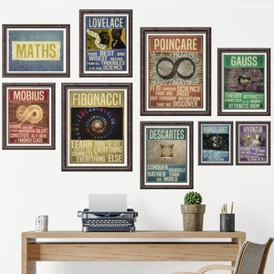 Math Poster Science Art Educational Posters / Mathematics Gallery Wall ...